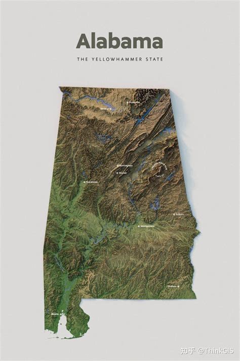 最美地形图分享：美国 50 个州地形图，美爆了