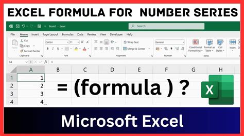 Excel Formula For Number Series Excel Sum Formula For Number Series Youtube