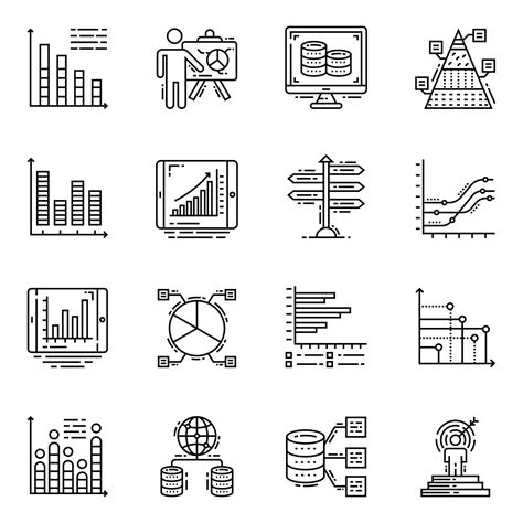 Data Analytics Linear Icons Pack Vector Art At Vecteezy