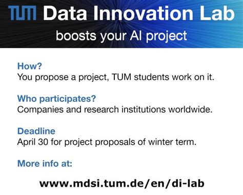 Tum Data Innovation Lab On Linkedin Lets Boost Your Ai Ml Or Data Science Project More Info At…