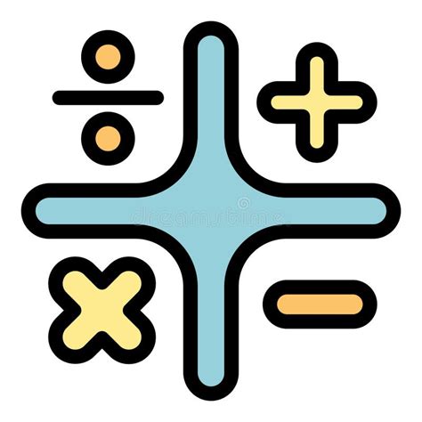 Blue Cross Showing Basic Math Symbols Adding Subtracting Multiplying