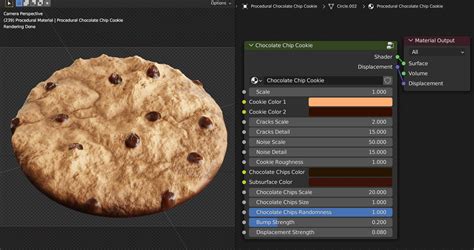 Procedural Chocolate Chip Cookie Blender Tutorial Tutorials Tips And Tricks Blender