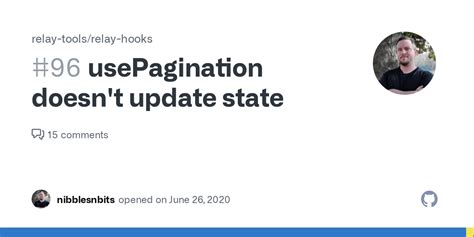usepagination doesn t update state · issue 96 · relay tools relay hooks · github