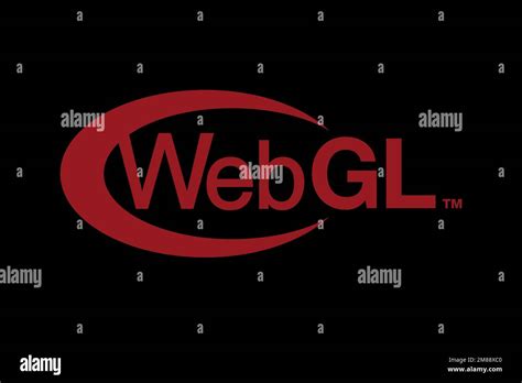 WebGL Logo Black Background Stock Photo Alamy