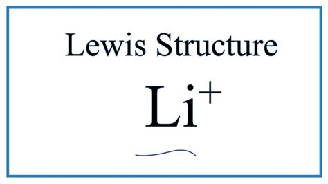 Lewis Dot Diagram For Lithium General Wiring Diagram