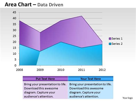 data driven area chart for showing trends powerpoint slides