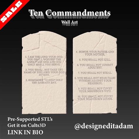 Ten Commandments Tablets Wall Hangers Etsy