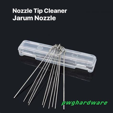 Plastic Case 10pcs Set Tip Cleaner Kit Cutting Nozzle Cleaner Jarum