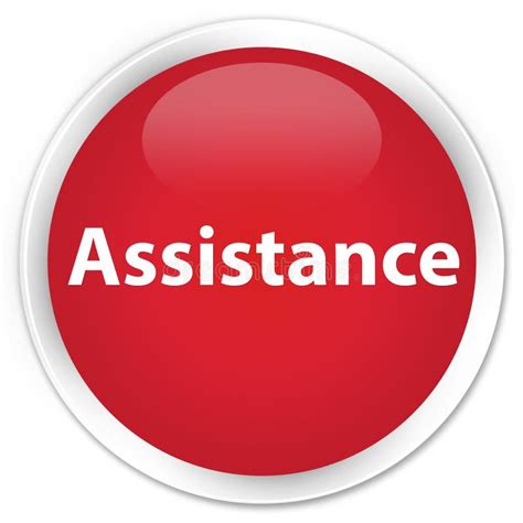 Assistance Premium Red Round Button Stock Illustration Illustration Of Cooperation Premium