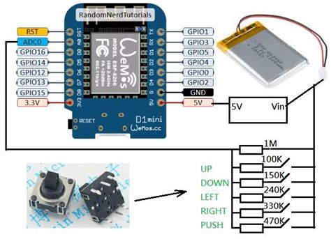 Read Battery Level And 5 Buttons Using Analogue Input A0 Annex Rds