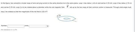 Solved In The Figure Two Concentric Circular Loops Of Wire Chegg