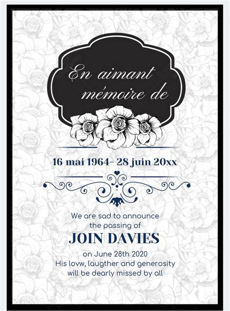 장례식장 초대장 포스터 장미라인 이미지 사진 469045109 무료 다운로드