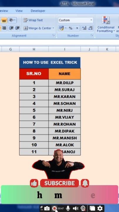 Add Salutation Using Formula In Ms Excel Ms Excel Vanktesh Computer