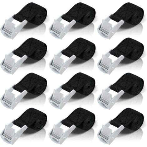 Aiducho Sangle Darrimage 50cm Lot De 12 Sangles à Cliquet Boucle