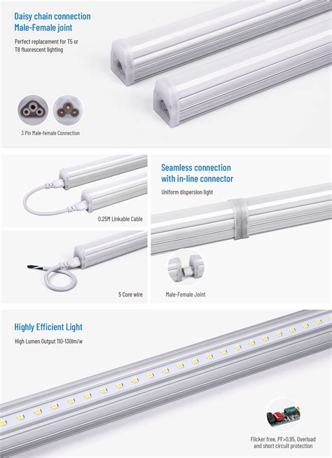 LONYUNG T5 LED Integrated Tubes For Retail Stores