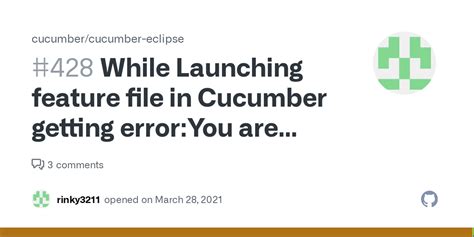 While Launching Feature File In Cucumber Getting Erroryou Are Using