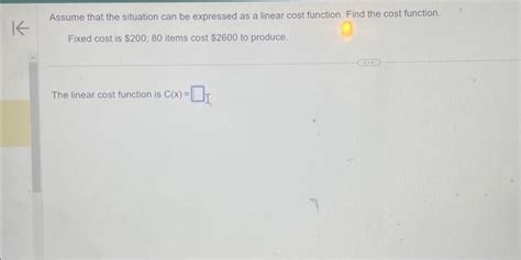 Solved Assume That The Situation Can Be Expressed As A