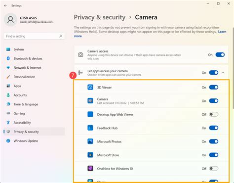 Windows 11에서 카메라 마이크 및 위치 권한 제어