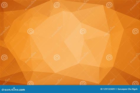 Geometric Orange And White Background With Triangular Polygons Abstract Design Stock Vector