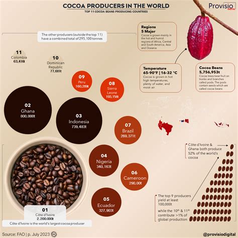 From Bean To Bar The Leading Cocoa Producers Around The Globe Provisio Digital