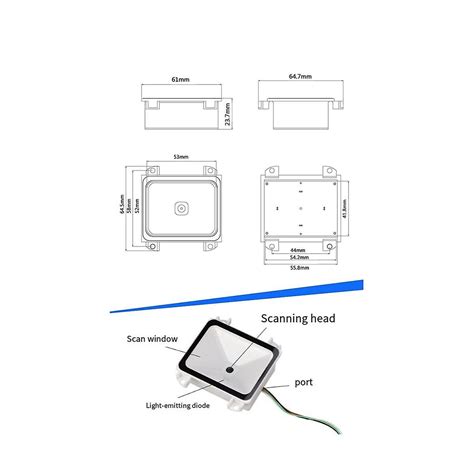 Embedded 2d Barcode Scanner Usb Qr Barcode Reader Rs232 Ttl Interface