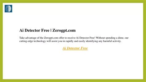 PPT Ai Detector Free Zerogpt Com PowerPoint Presentation Free Download ID