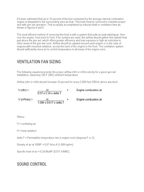 Generator Set Ventilation Pdf Ventilation Architecture Engines