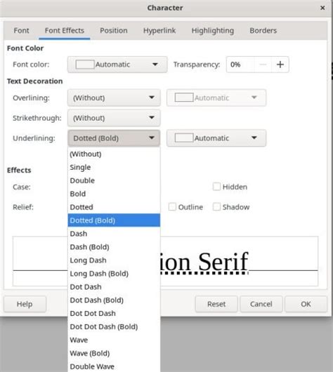 How To Add Dotted Underlines In Libreoffice And Openoffice