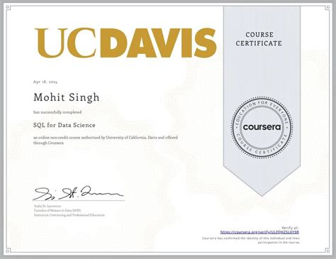 Mohit Singh On Linkedin Datascience Sql Ucdavis