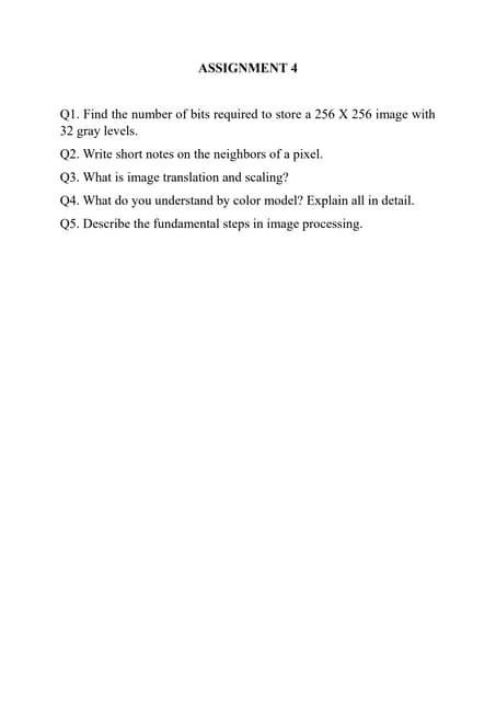 Assignment 4 Computer Vison Ai And Machine Learningdocx Technology