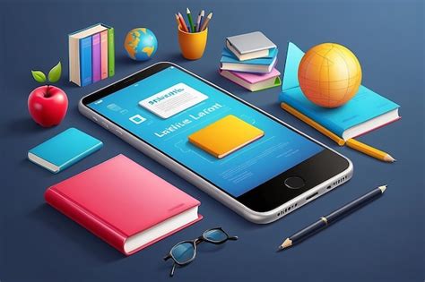 Premium Photo Concept Of Mobile Learning Elearning And Online Courses Application Education