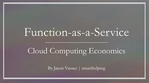 Function As A Service Serverless Computing Financial Model Efinancialmodels