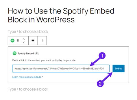 How To Use The Spotify Embed Block In Wordpress 2 Easy Steps