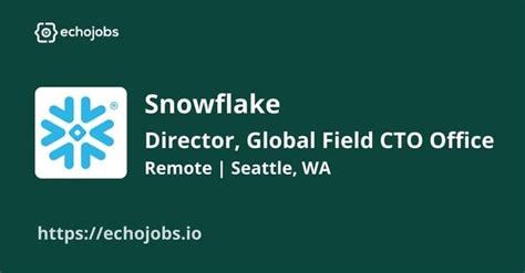 Snowflake Is Hiring Director Global Field Cto Office Remote R