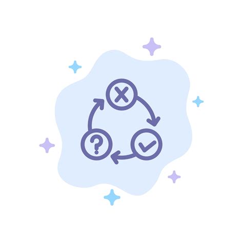 Daily Flow Issues Organization Realization Blue Icon On Abstract Cloud