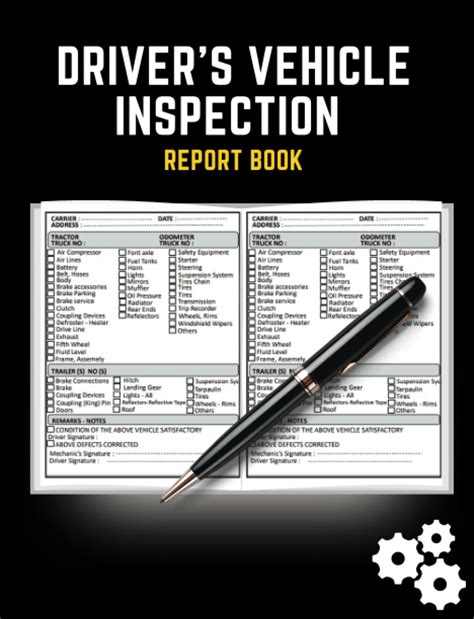 Drivers Vehicle Inspection Report Daily Inspection Checklist Logbook