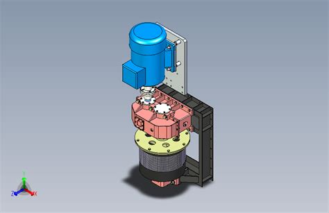 起重卷扬机卷筒三维 Step 模型图纸下载 懒石网