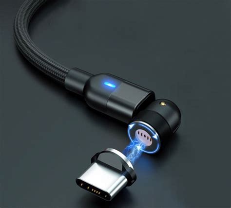 Кабель Usb Type C Магнитный провод для зарядки телефона вращающийся на 540 градусов купить по