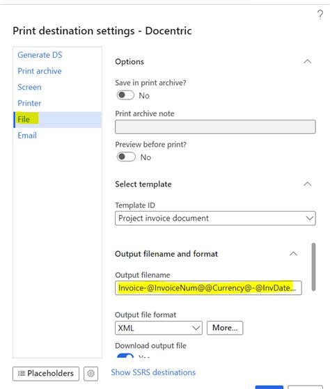 Print Destination Docentric Xml File Format Docentric Forum