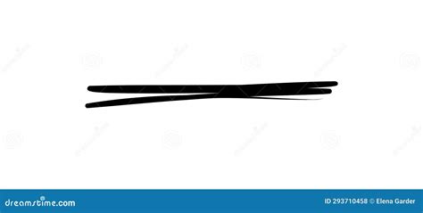 Scribble Pen Strokes Doodle Pencil Scratch Vector Freehand Shapes Stock Vector Illustration