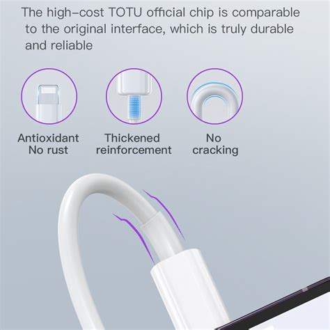 Totu Cb Cc W Usb C Type C To Usb C Type C Fast Charging Data Cable Length M White