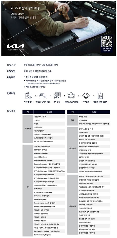 기아 2025 하반기 기아 집중 채용 경력 공모전 대외활동 링커리어