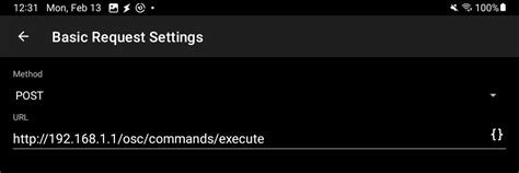 testing ricoh theta web api via request shortcuts mobile app theta api usage theta 360