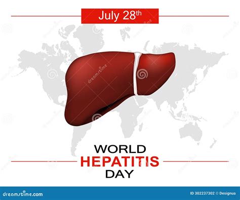 World Hepatitis Day Background Banner Design With Red And Yellow Ribbon