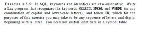Solved Exercise 355 In Sql Keywords And Identifiers Are