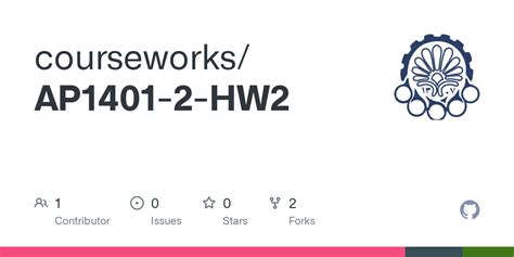 GitHub Courseworks AP1401 2 HW2