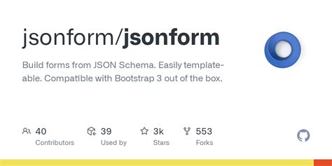 GitHub Jsonform Jsonform Build Forms From JSON Schema Easily