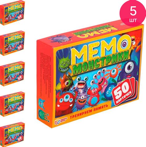Настольная игра для детей Мемо Умные игры Монстрики, тренируем память ...