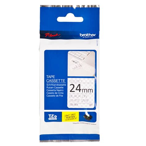 Brother Tze Tape Mm Black On White Security Tze Se