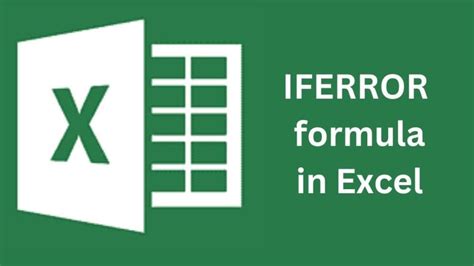 How To Use Iferror Formulafunction In Excel Iferror If Any Error